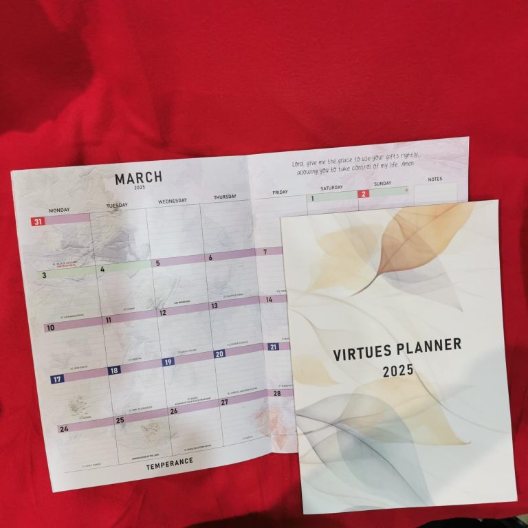 VIRTUES CALENDAR 2025 - PLANNER - Church of Holy Family - Katong ...